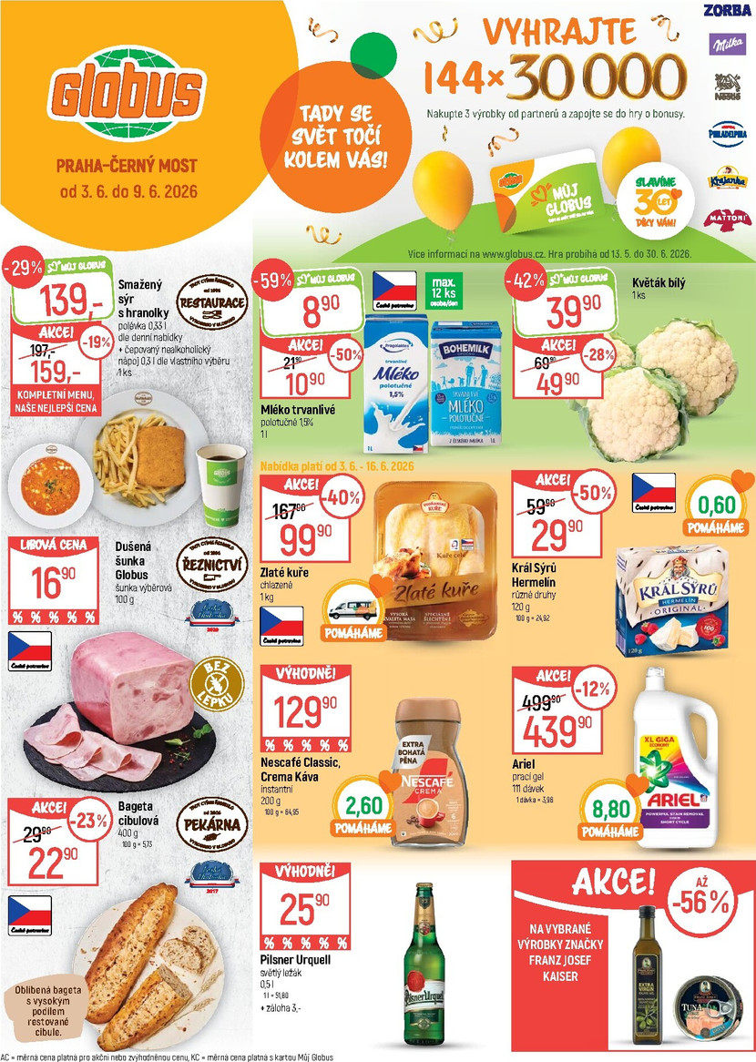 Globus leták aktuální od středy 3. 6. do úterý 9. 6. 2026